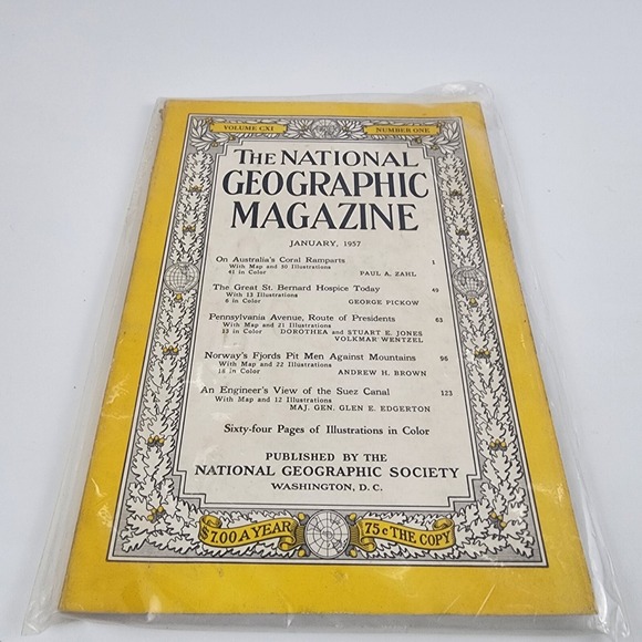 Accents | National Geographic Magazine January 1957 No Insert | Poshmark